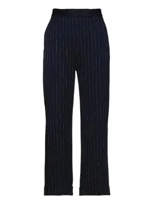 Max Mara Striped Casual Trousers - Blue