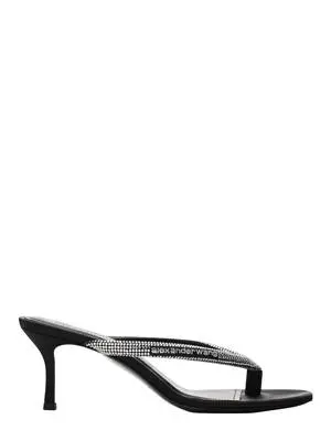 Alexander Wang Courtney Thong Logo Sandal - Black