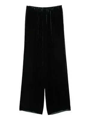 Antonelli Firenze Velvet Wideleg Trousers - Black