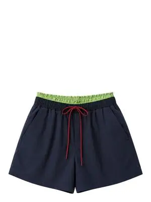 FRONT ROW SHOP Front Row Shop Double Waist Short