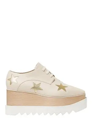Stella McCartney Metallic Star Elyse Platforms - Ivory