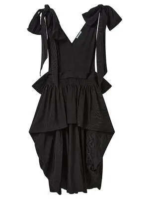 Stella McCartney Ruffled Moiré Midi Dress - Black