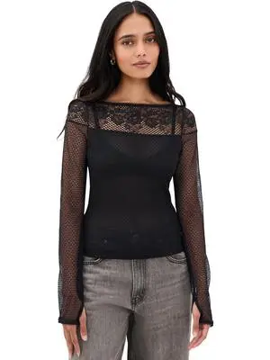 Free People Night Mode Layering Top - Black