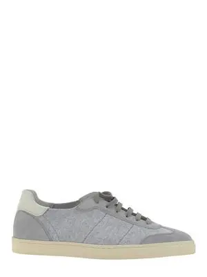 Brunello Cucinelli Round-toe Lace-up Sneakers - Gray