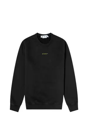 Off-White Off-White Logo Printed Long-Sleeved Sweatshirt Black