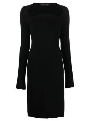 Proenza Schouler Long-sleeved Knitted Dress - Black