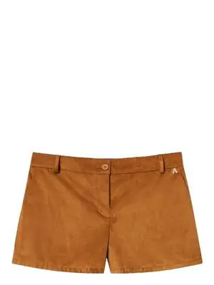 TWINSET Faux-suede Mini Shorts - Brown
