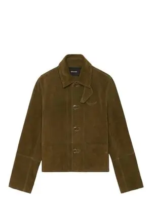 Zadig&Voltaire Lessa Button Suede Jacket Brown