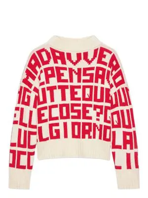MSGM MSGM X Caterina Frongia Crewneck Jumper Red
