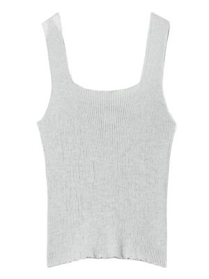 TWINSET Ribbed Knit Tank Top - White