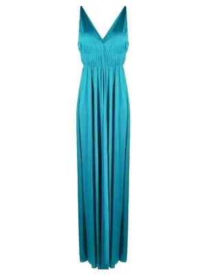 P.a.r.o.s.h V-neck Sleeveless Maxi Dress - Blue