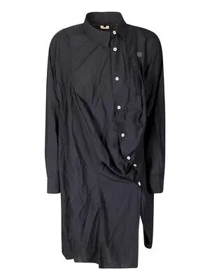 Comme Des Garçons Asymmetric Button Blouse - Black