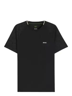 Hugo Boss Logo-print Raglan-sleeve T-shirt - Black