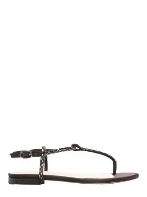 TWINSET Beaded Sandals - Chocolate