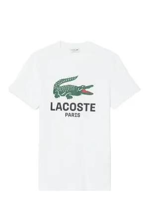 Lacoste Logo Print T-shirt - White