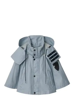 Burberry Bleached Cotton Hooded Capelet - Gale