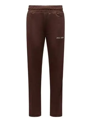 Palm Angels Logo Embroidered Trousers - Brown