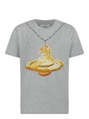 VIVIENNE WESTWOOD Orb Pendant Print T-shirt - Grey