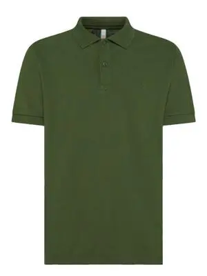 SUN 68 Cold-dye Piqué Polo Shirt - Green