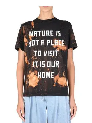 GOLDEN GOOSE Slogan Print Crewneck T-shirt - Multicolor