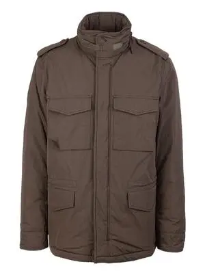 Aspesi Vento Funnel Neck Field Jacket - Brown