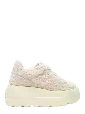 Casadei Nexus Peak Faux-fur Sneakers - Neutrals