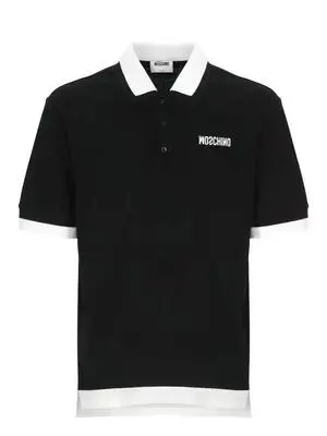 Moschino Logo-embroidered Polo Shirt - Black
