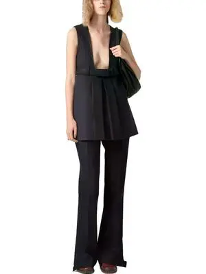 Miu Miu Double Wool Trousers - Blue