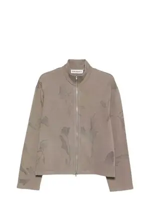 Our Legacy Floral-print Shrunken Sweatshirt - Neutrals