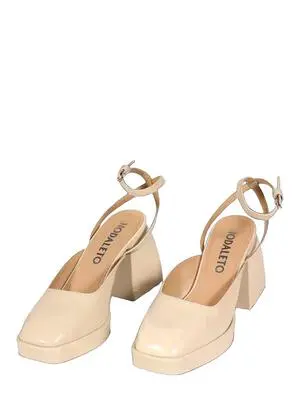 NODALETO Bulla 90 Platform Pumps - Neutrals