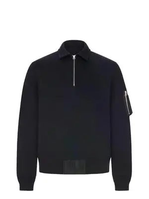 Sacai Zip-fastening Sweatshirt - Black