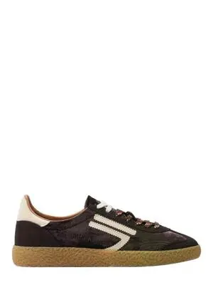 PURAAI Velvet Lace-up Sneakers - Brown