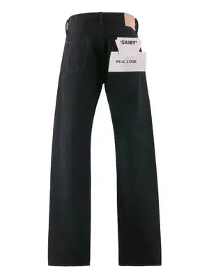 SAINT MXXXXXX Straight-leg Washed Jeans - Black