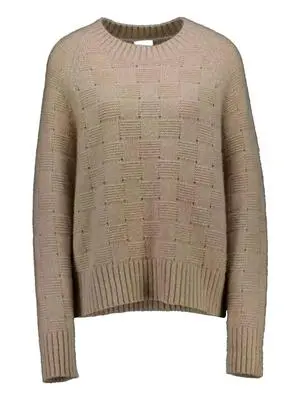 ALLUDE Crew-neck Sweater - Brown
