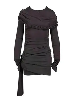 MISBHV Virgo Draped Mini Dress - Grey