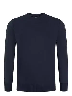 PARAJUMPERS Logo-patch Crew-neck Sweater - Blue