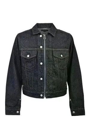 MASU Bouclé Texture Denim Jacket - Blue