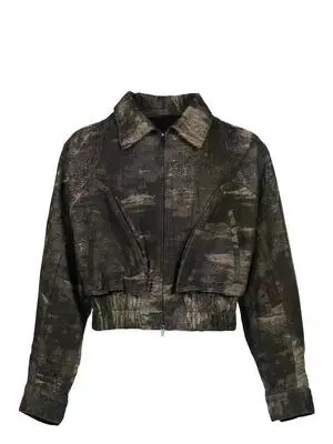 TAAKK Distressed Denim Jacket - Black