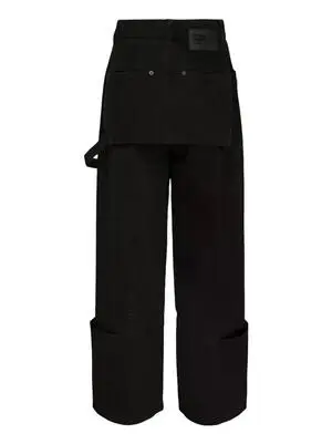 ORDINARY COUTURE CODE Panelled Carpenter Jeans - Black