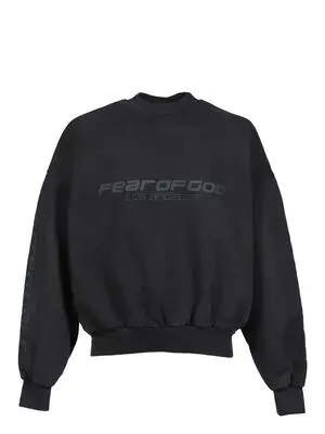 ESSENTIALS Logo-print Cropped Sweater - Black