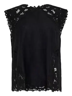 ULLA JOHNSON Ulla Johnson Amelie Lace-Trim Top