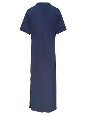 Rag & Bone Knot-detail Side-slit Midi Dress - Blue