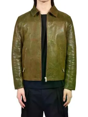 NO/FAITH STUDIOS Aged-Effect Leather Jacket