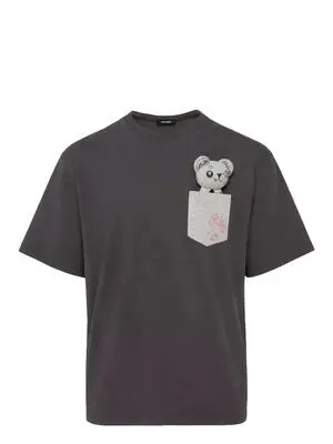 WE11DONE We11done Teddy-Motif Chest-Pocket T-Shirt
