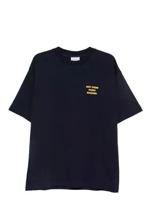 Drole De Monsieur Bold Slogan T-shirt - Blue