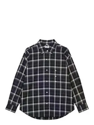 STUDIO TOMBOY Check-pattern Convertible Shirt - Blue