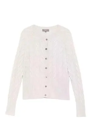 N.peal Myla Cable-knit Cardigan - Brown