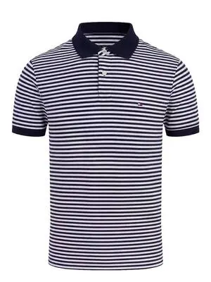 Tommy Hilfiger 1985 Horizontal-stripe Polo Shirt - Blue