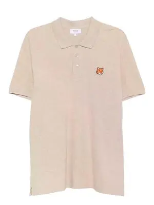 Maison Kitsuné Fox Head Patch Polo Shirt - Neutrals