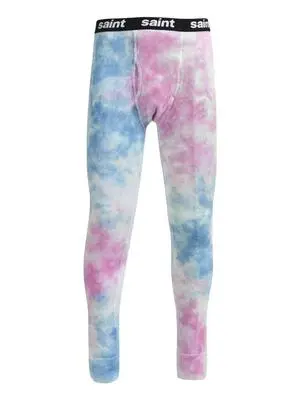 SAINT MXXXXXX Tie-dye Waffle-knit Thermal Pants - Pink